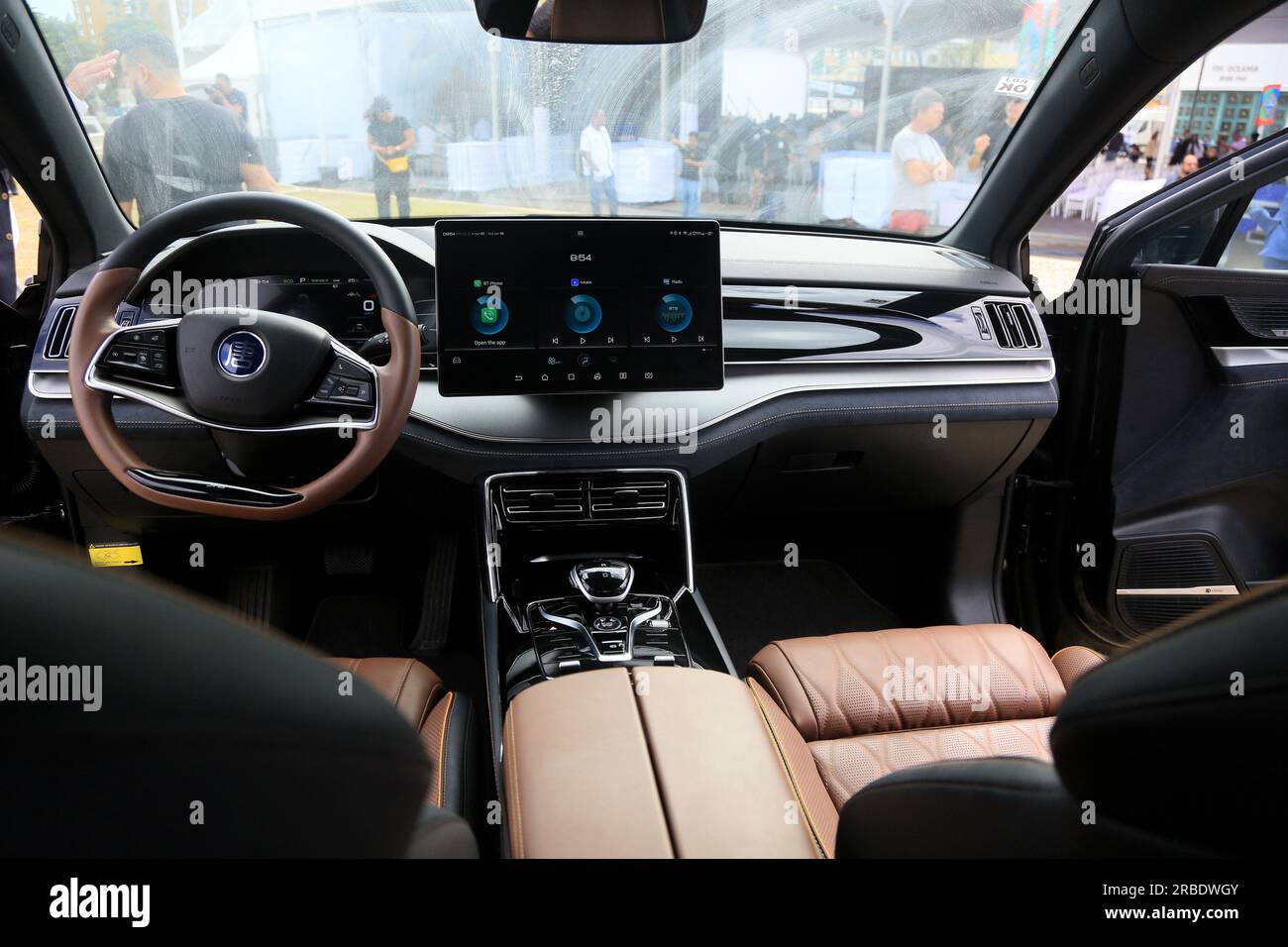 salvador, bahia, brazil - july 4, 2023: interior view of a vehicle from ...