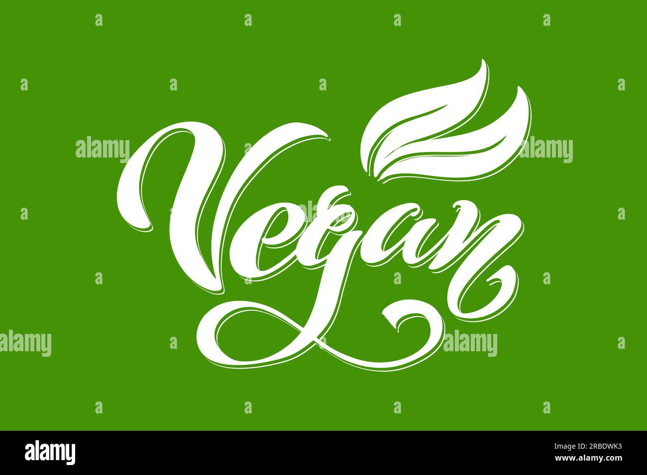 Vegan. Vector Lettering. Handwritten lettering for restaurant, cafe ...