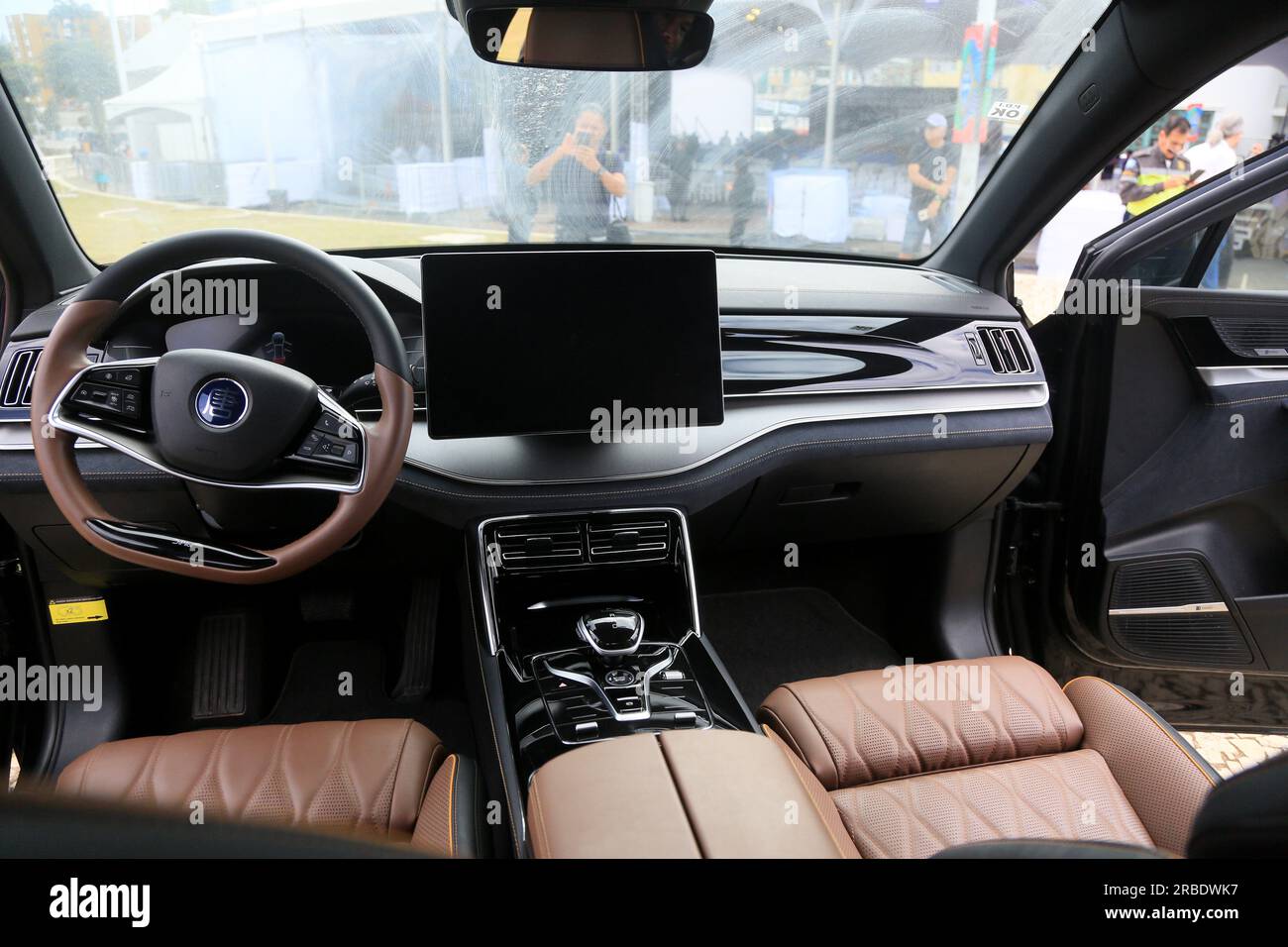 salvador, bahia, brazil - july 4, 2023: interior view of a vehicle from ...