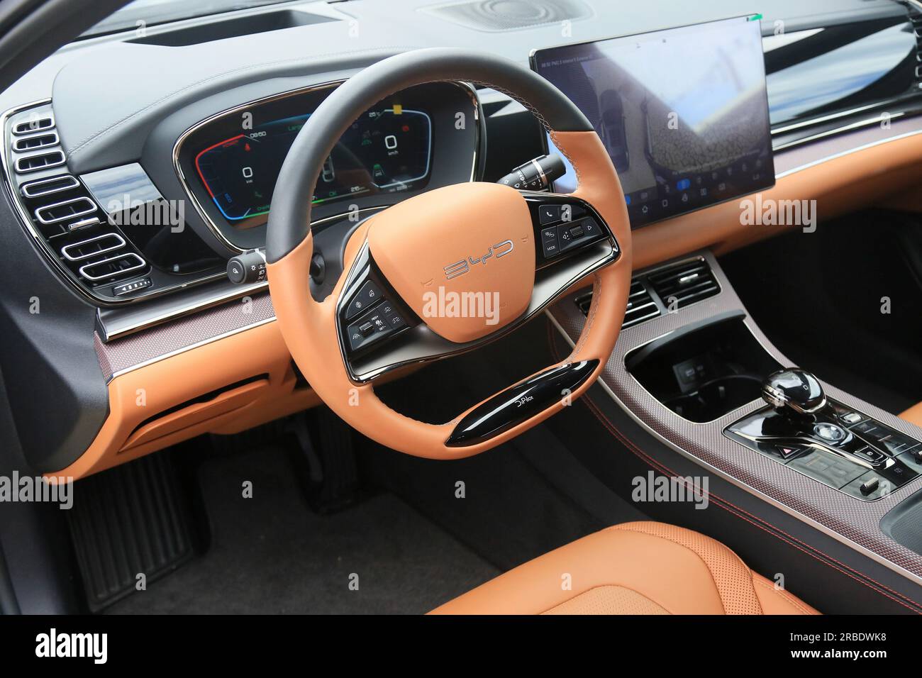salvador, bahia, brazil - july 4, 2023: interior view of a vehicle from ...