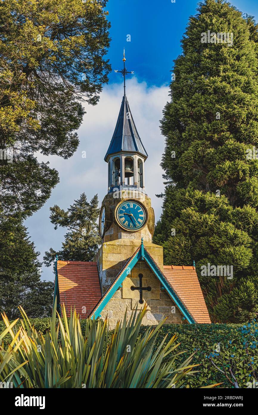 Cragside clock tower, UK Stock Photo - Alamy