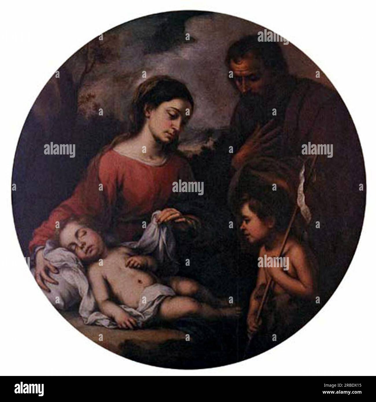 Holy Family with the Infant Saint John 1655 by Bartolome Esteban ...