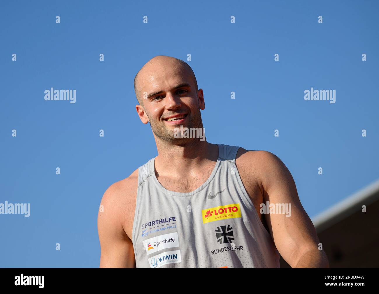 Winner Julian WEBER (USC Mainz) men's javelin final, on July 8th, 2023 ...