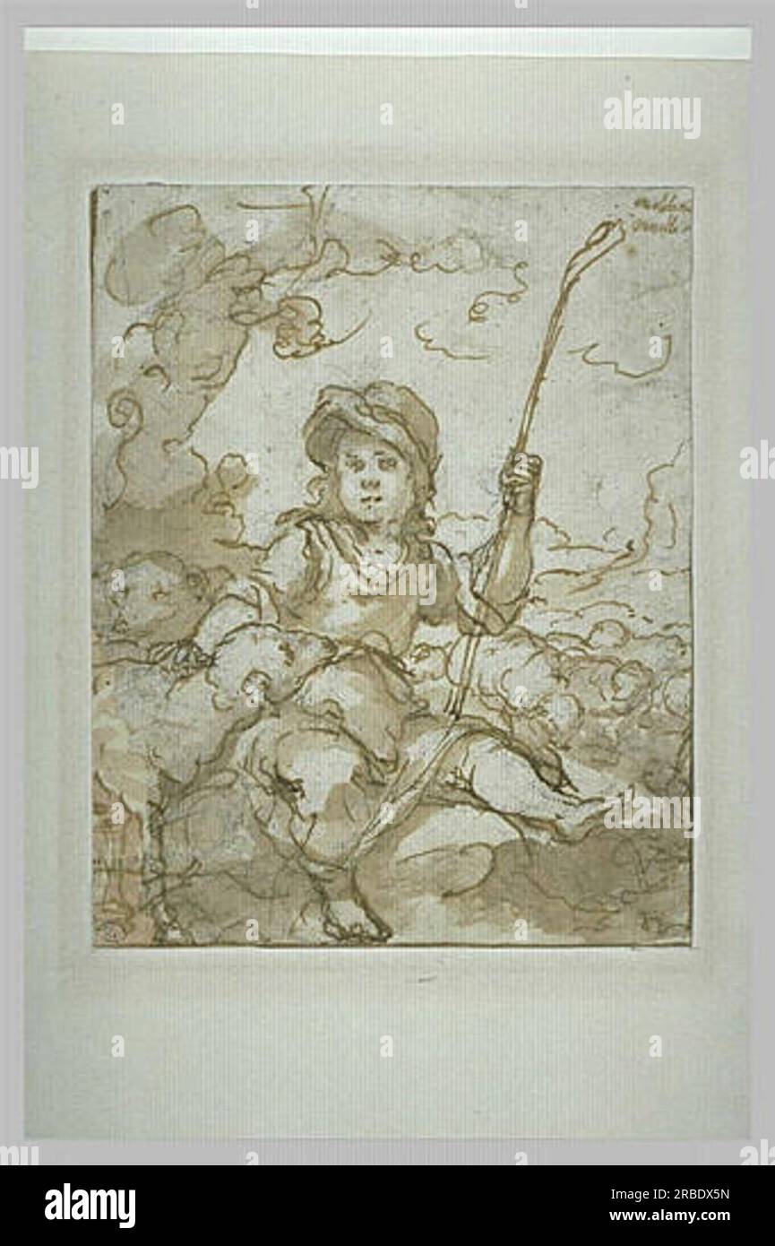 The Good Shepherd Child by Bartolome Esteban Murillo Stock Photo - Alamy