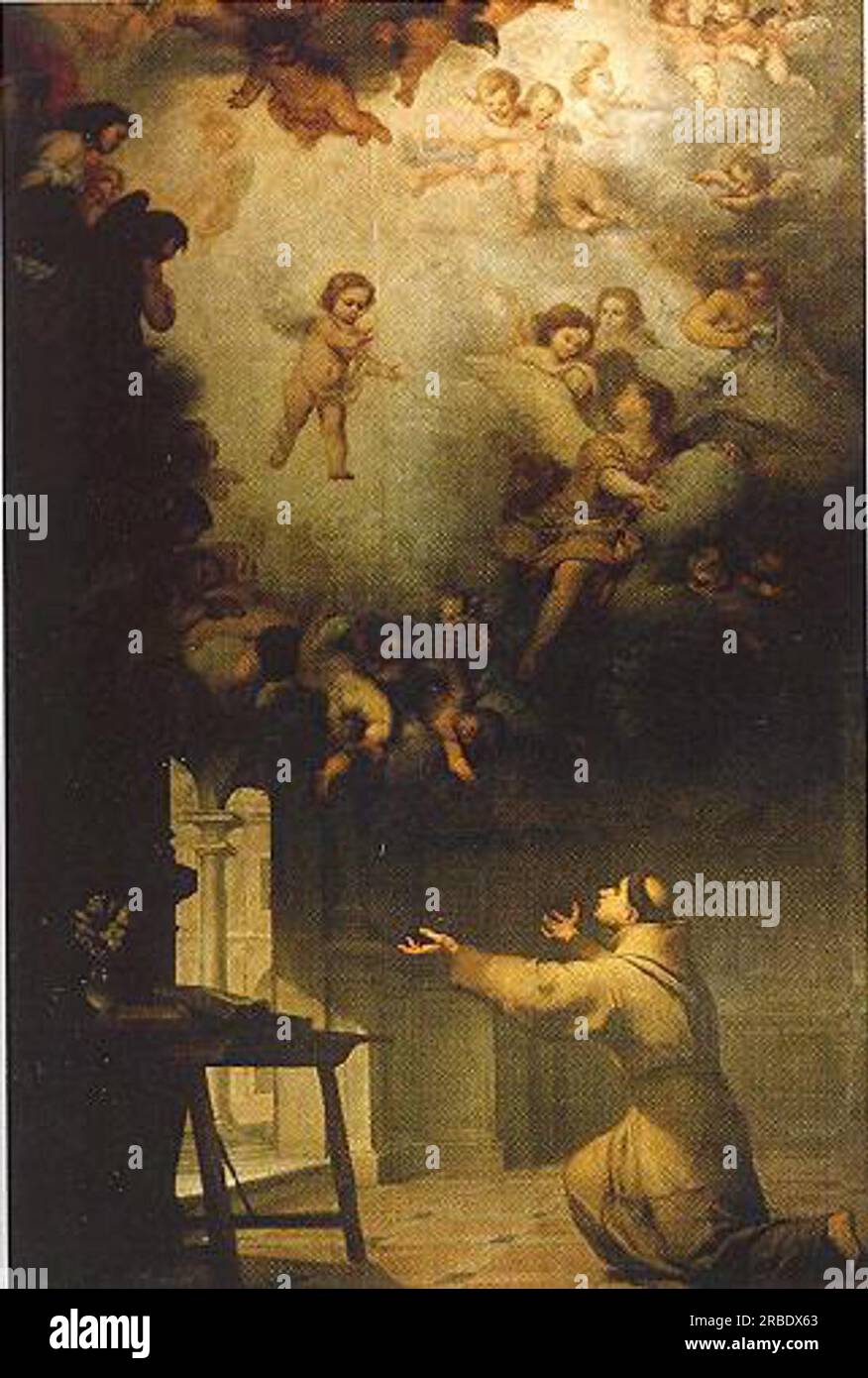 Vision of St. Anthony of Padua 1656 by Bartolome Esteban Murillo Stock Photo - Alamy