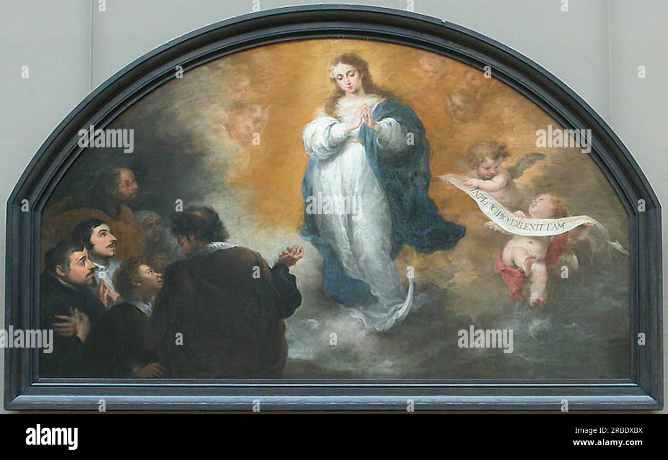 The Apparition of the Immaculate Virgin to six characters 1665 by ...