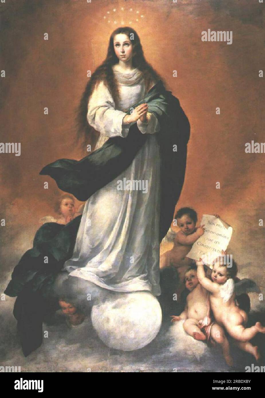 The Immaculate Conception 1670 by Bartolome Esteban Murillo Stock Photo ...
