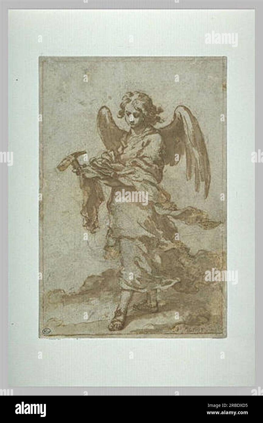 Angel holding a hammer and nails 1660 by Bartolome Esteban Murillo ...