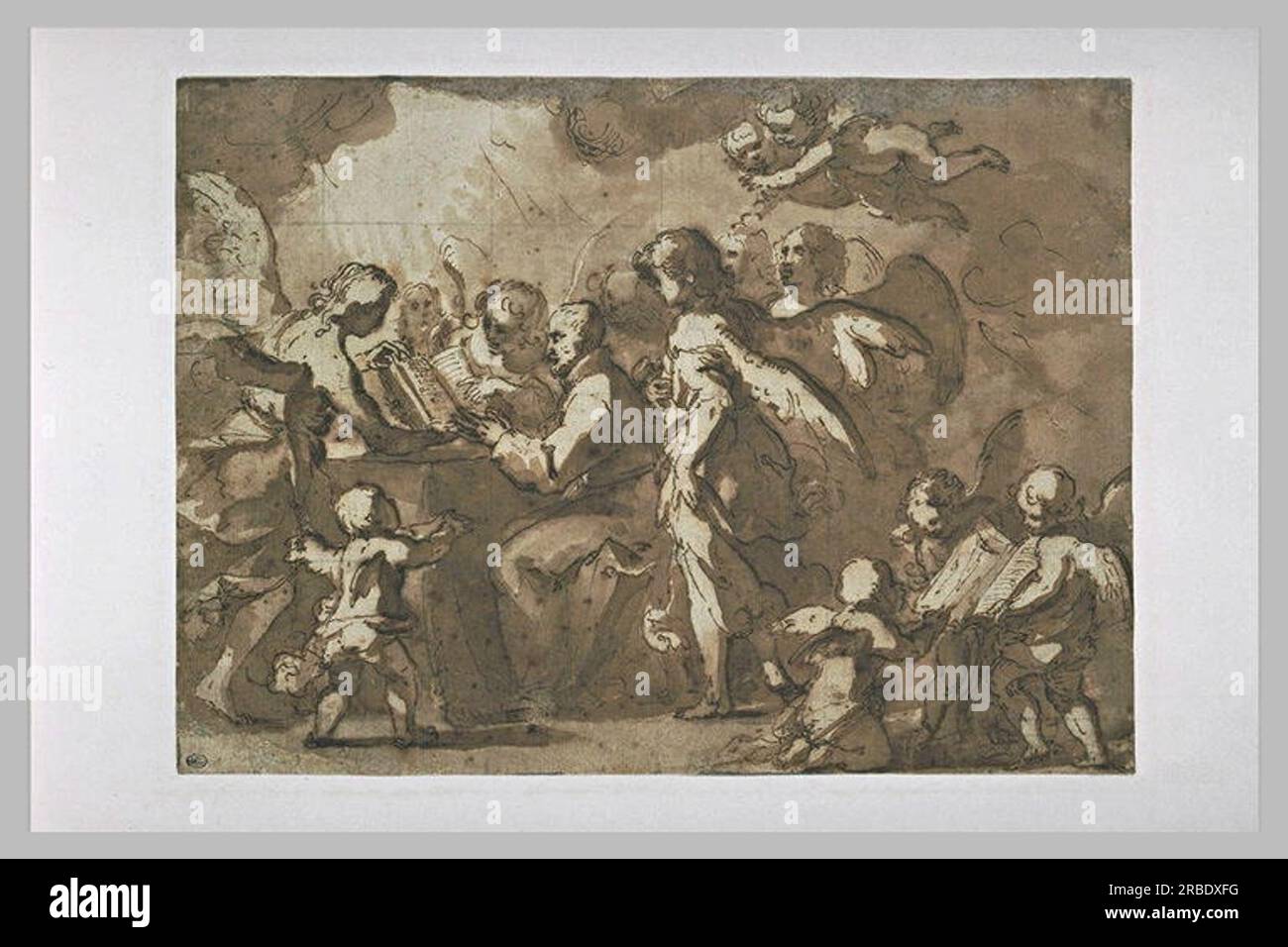 Saint Francis and Angels by Bartolome Esteban Murillo Stock Photo - Alamy