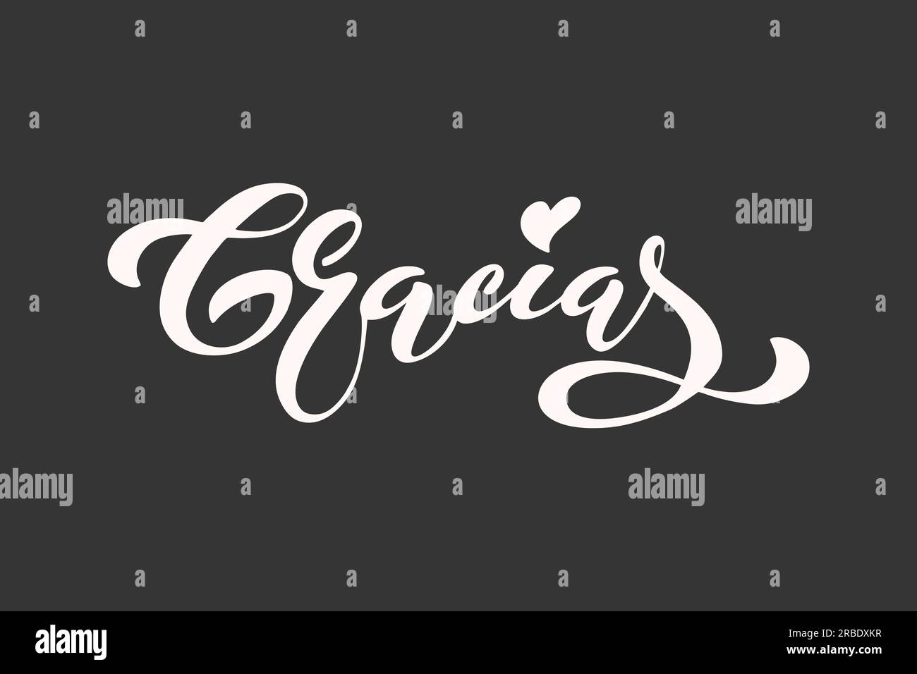Thank you vector lettering in spanish: Gracias. Modern brush ...