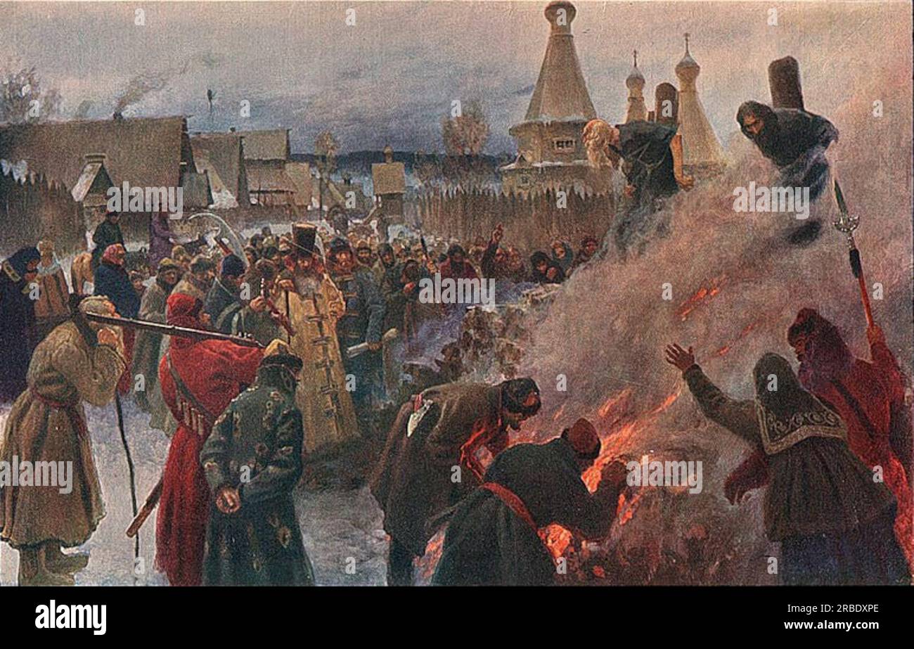 The burning of Archpriest Avvakum 1897; Russian Federation by Grigoriy ...