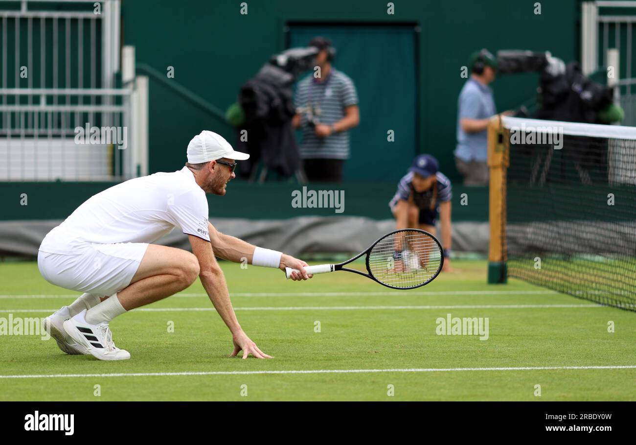 Jamie Murray in action during his Gentlemen's Doubles match on day ...