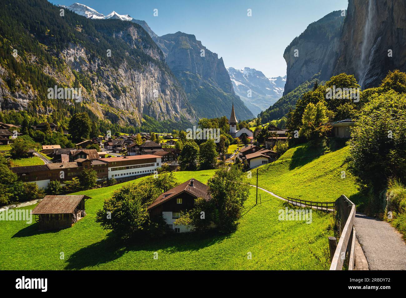 One of the most beautiful alpine village in the deep Lauterbrunnen ...