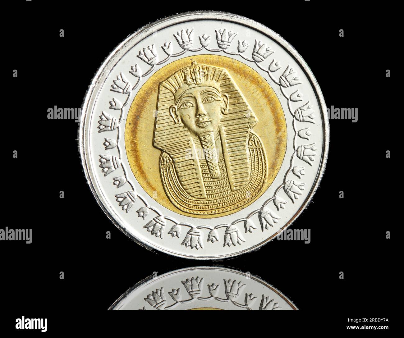 Egyptian bimetallic one pound hi-res stock photography and images - Alamy