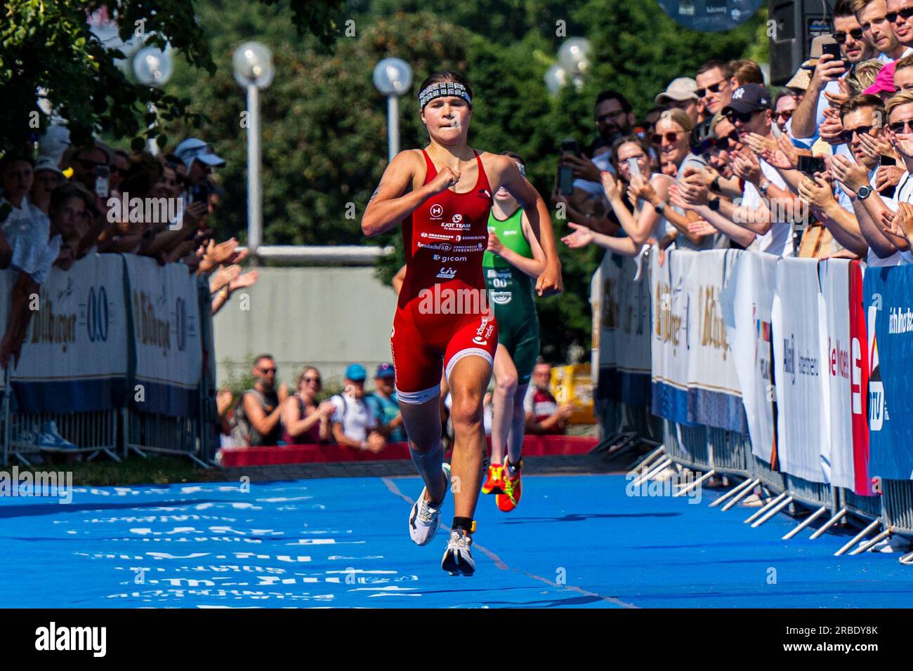 Duesseldorf, Germany. 09th July, 2023. Triathlon: German Championship ...