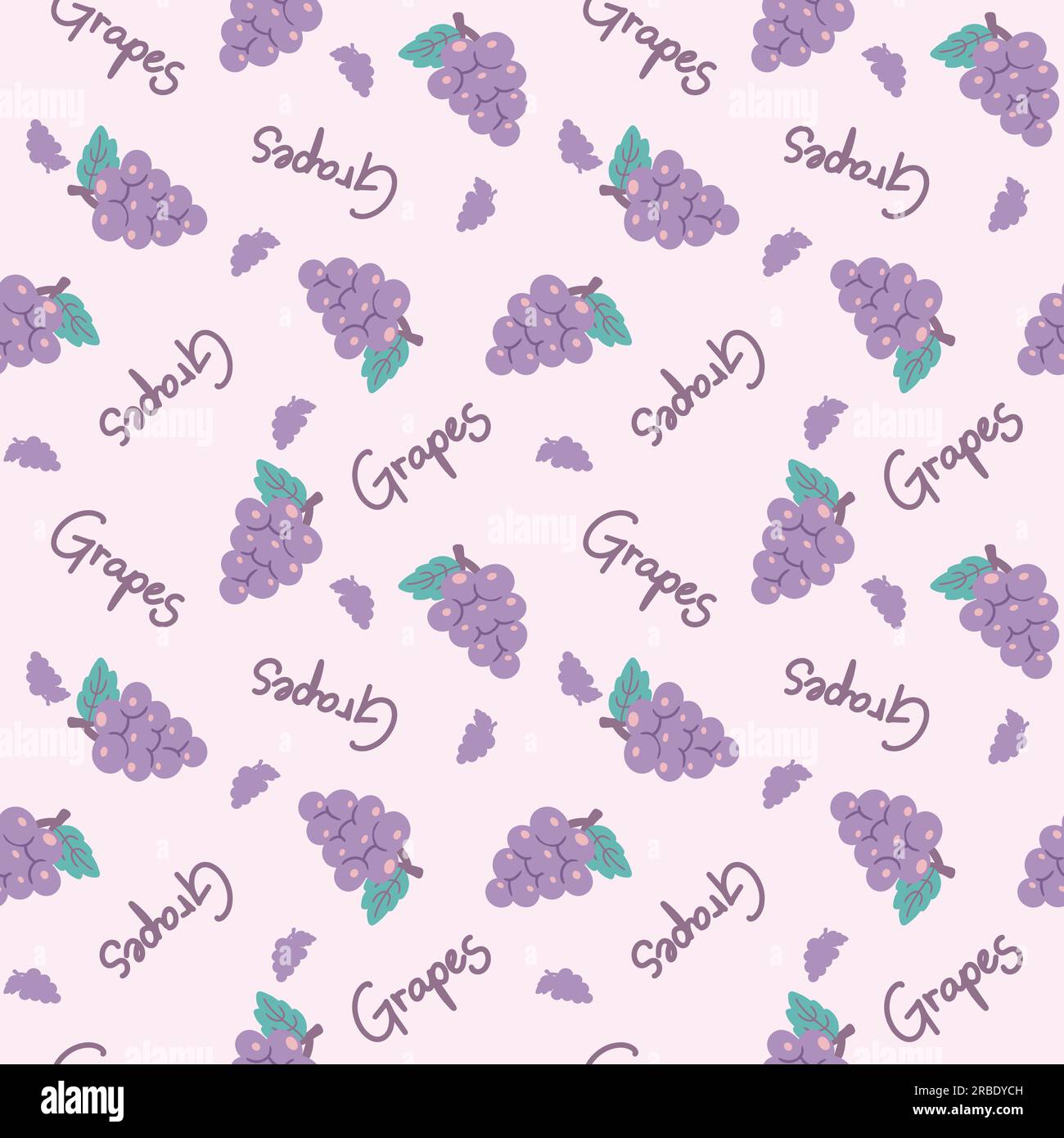 Grapes berry seamless pattern with word label Stock Vector Image & Art ...