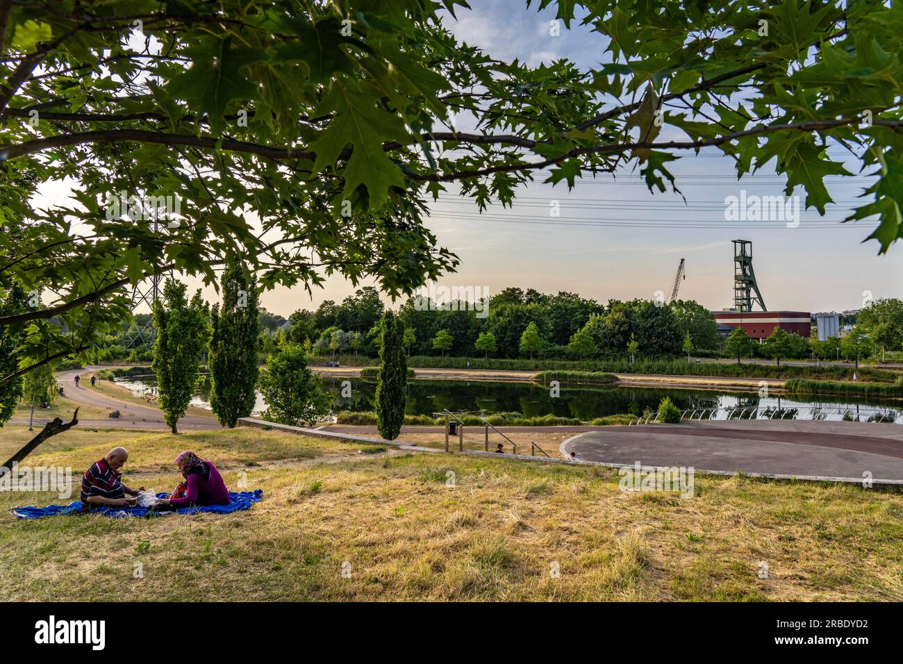 The Krupp Park in Essen-Altendorf, part of the Krupp Belt, an urban ...