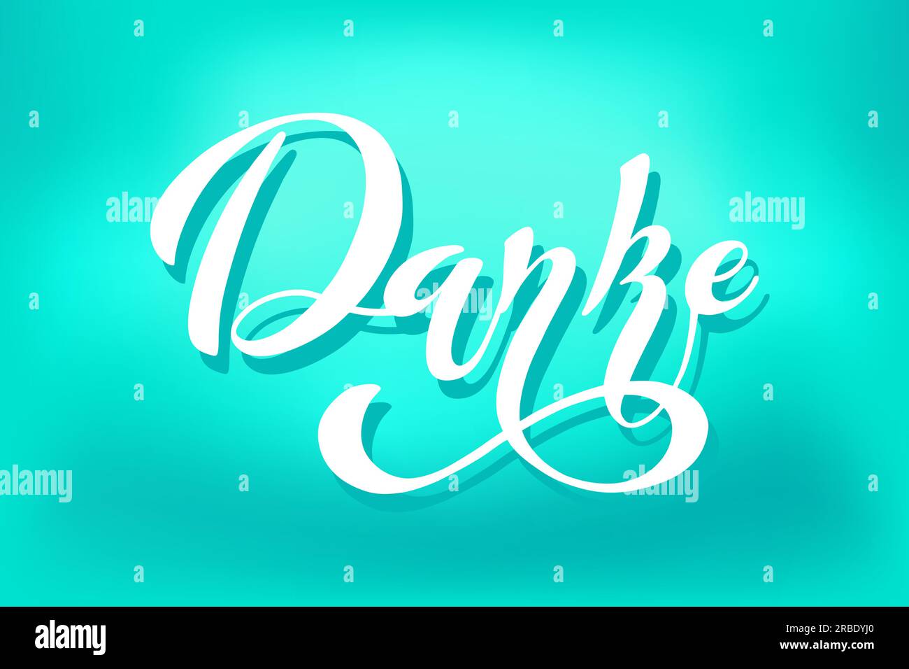 The inscription danke, german language Modern brush calligraphy. Hand ...