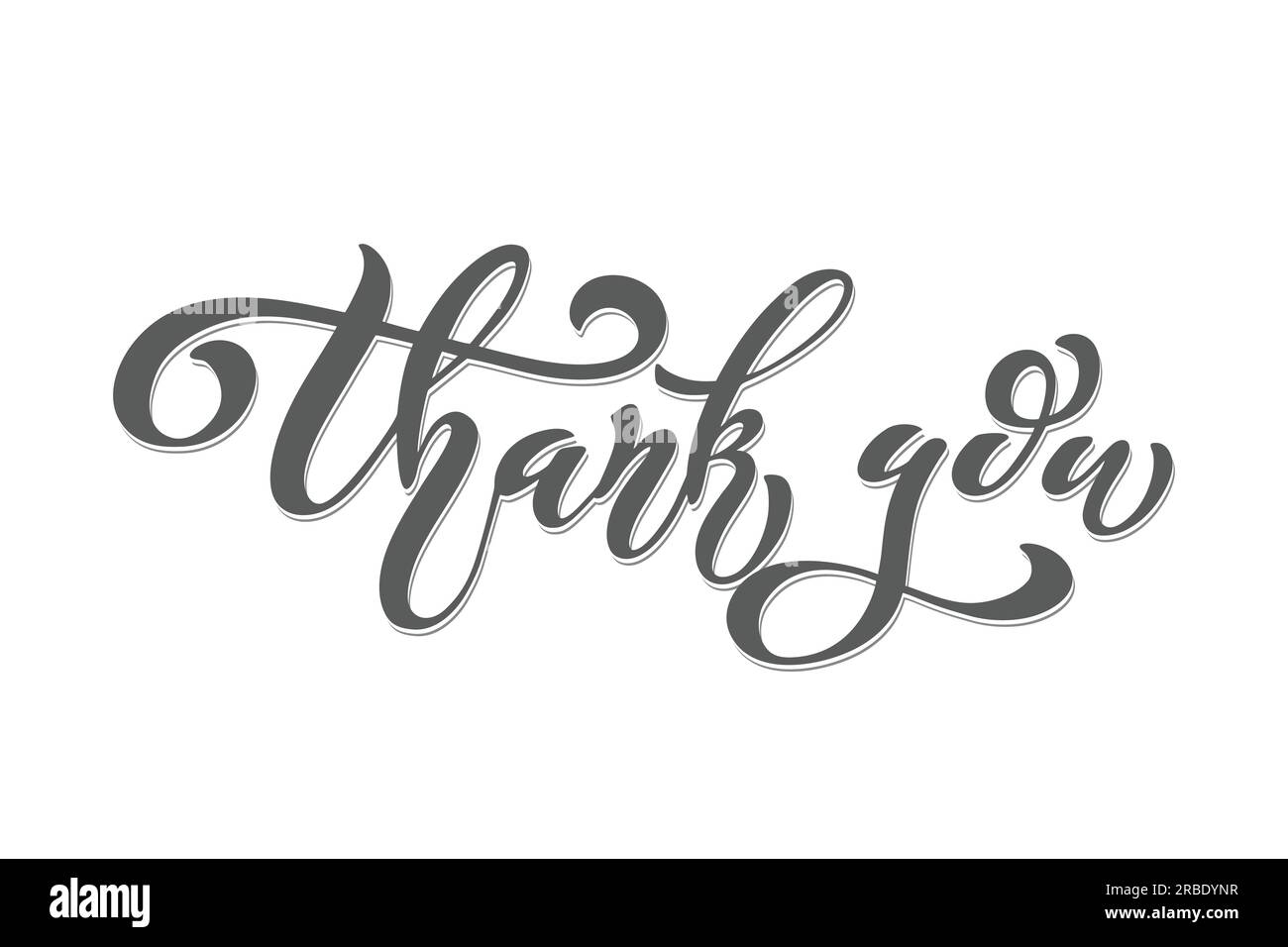 thank you. Modern brush calligraphy. Hand drawn design elements. Logos ...