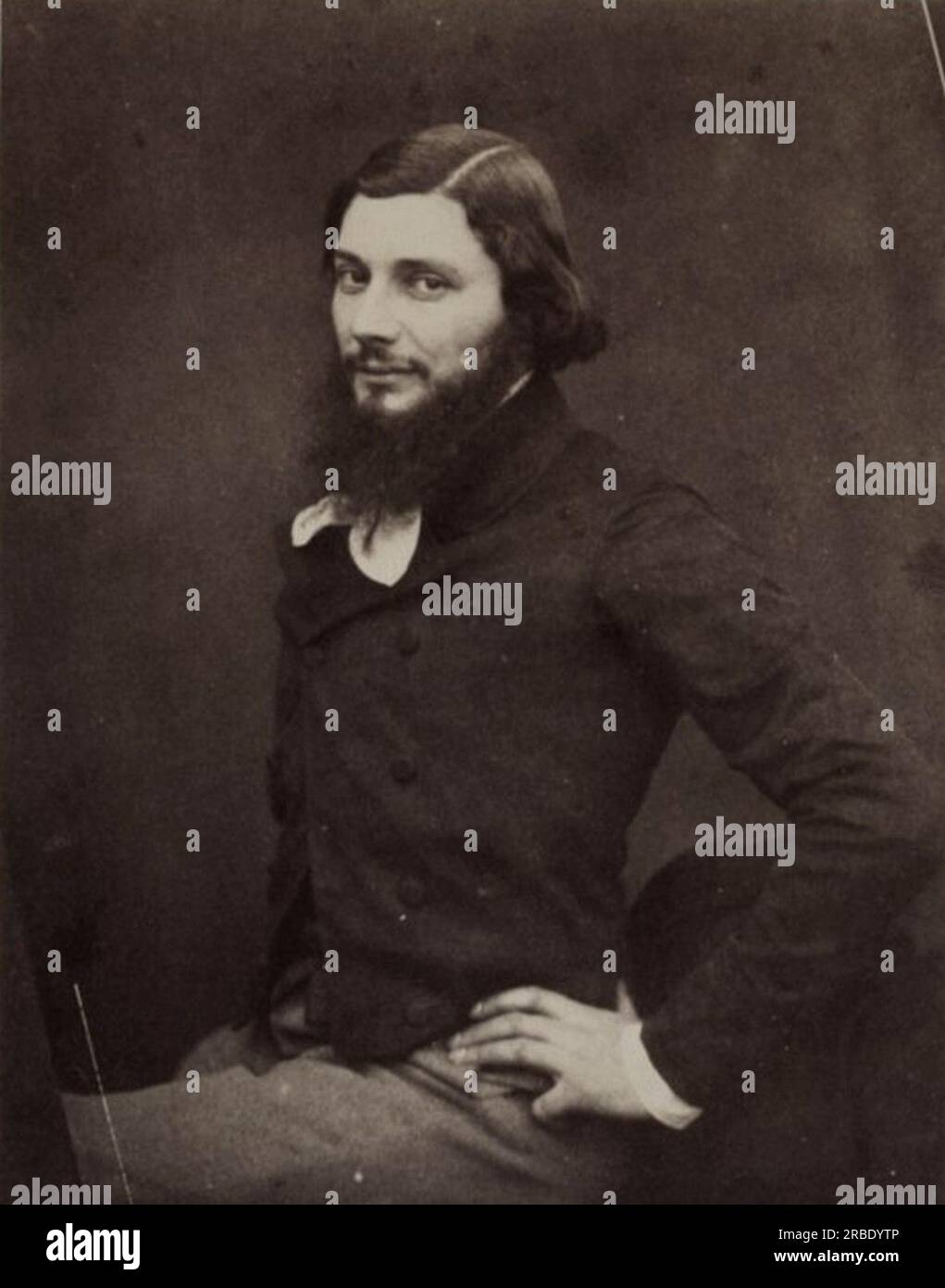 Gustave Courbet 1850 by Felix Nadar Stock Photo - Alamy