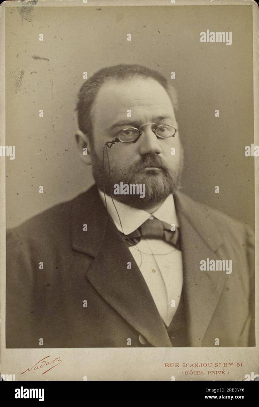 Emile Zola by Felix Nadar Stock Photo - Alamy