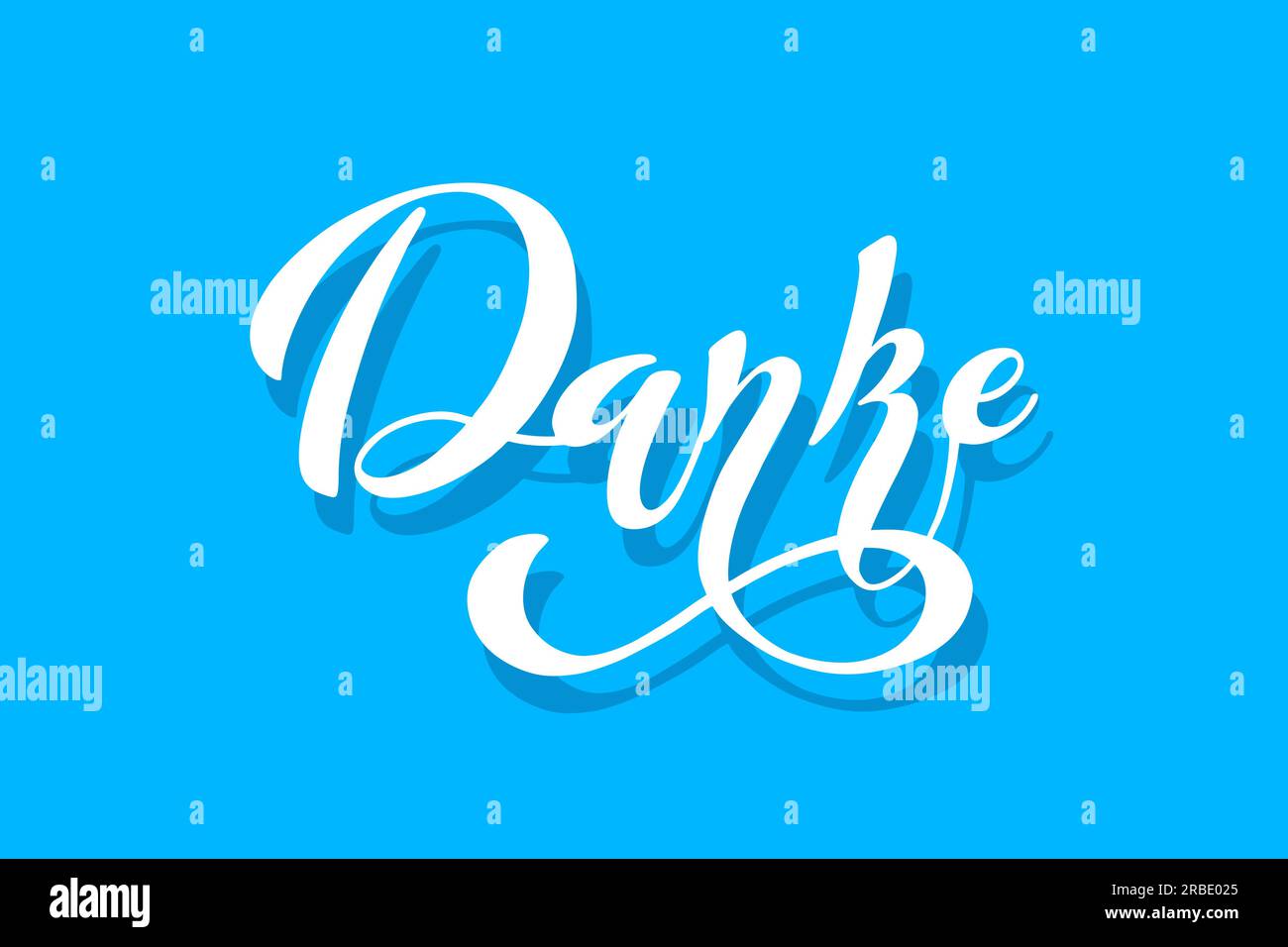 The inscription danke, german language Modern brush calligraphy. Hand ...