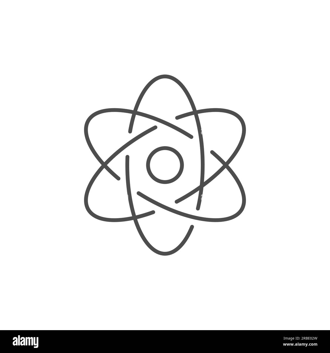 Atom related vector line icon. Vector outline illustration Isolated on ...