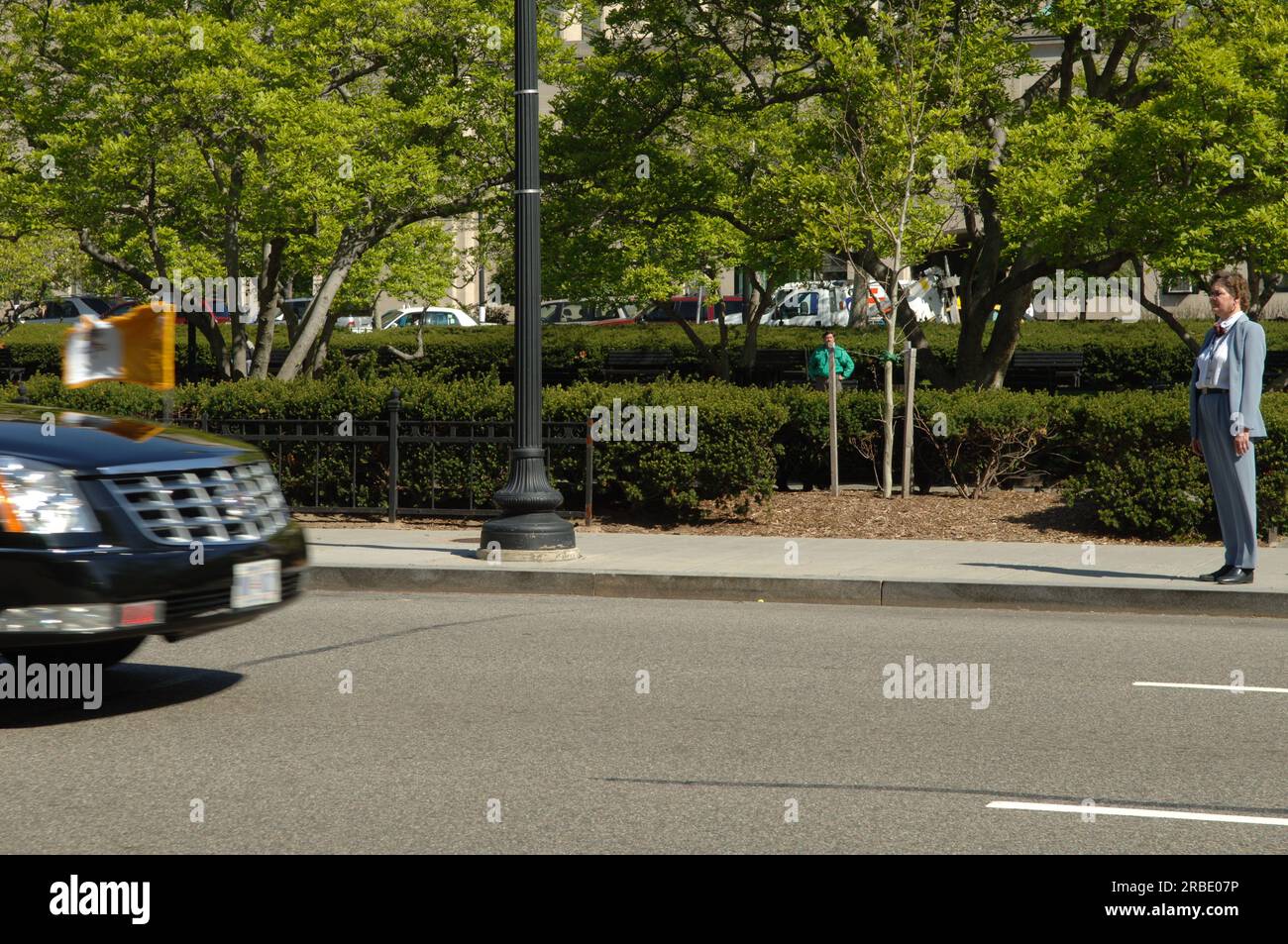 Car carrying Pope Benedict XVI during Papal visit to Washington, D.C ...