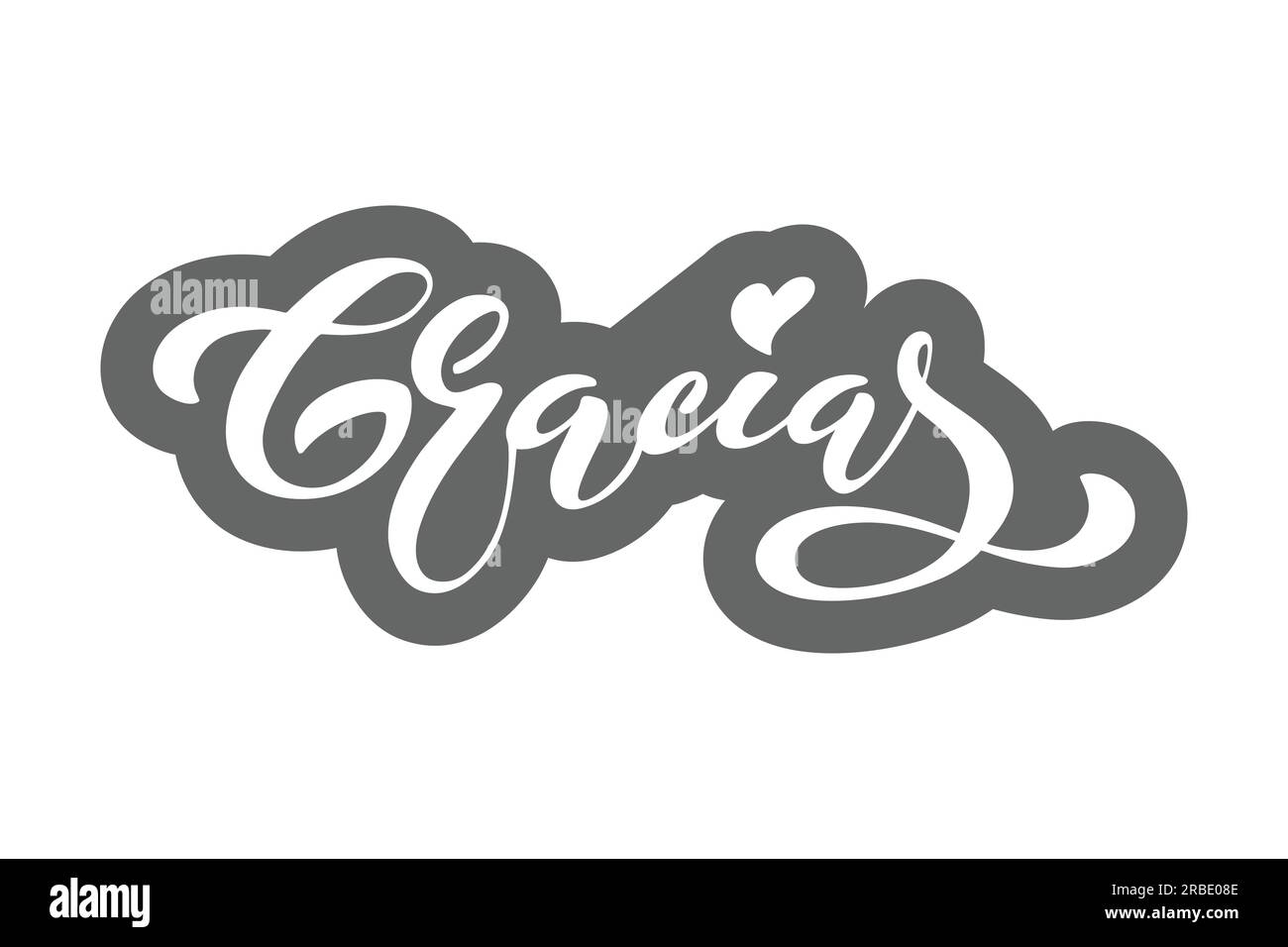 Thank you vector lettering in spanish: Gracias. Modern brush ...