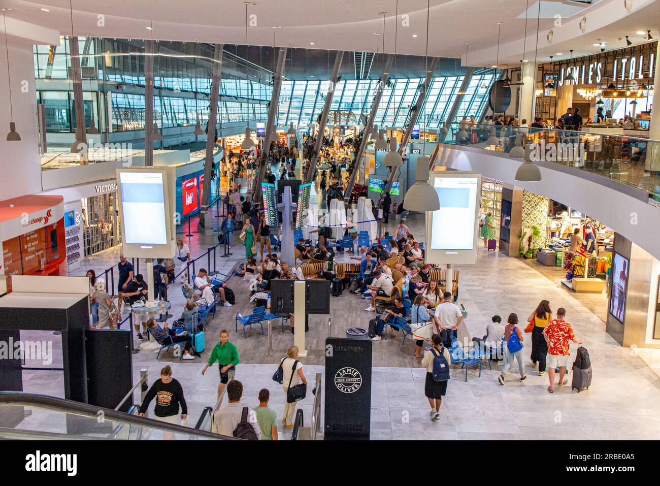 The interior of Nice Airport departure lounge in France Stock Photo - Alamy