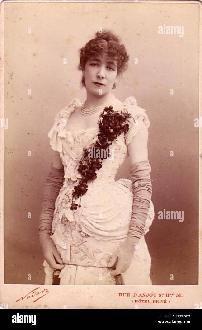 Sarah Bernhardt by Felix Nadar Stock Photo - Alamy