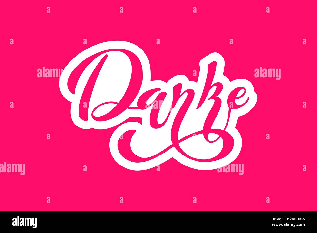 The inscription danke, german language Modern brush calligraphy. Hand ...