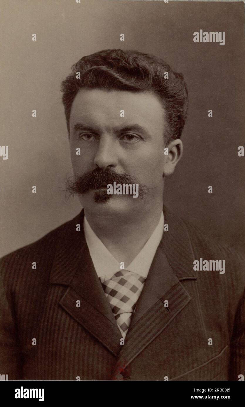 Guy De Maupassant 1888 by Felix Nadar Stock Photo - Alamy