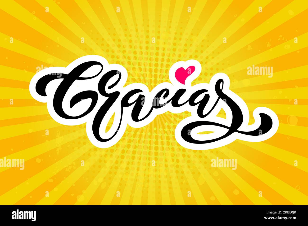 Thank you vector lettering in spanish: Gracias. Modern brush ...