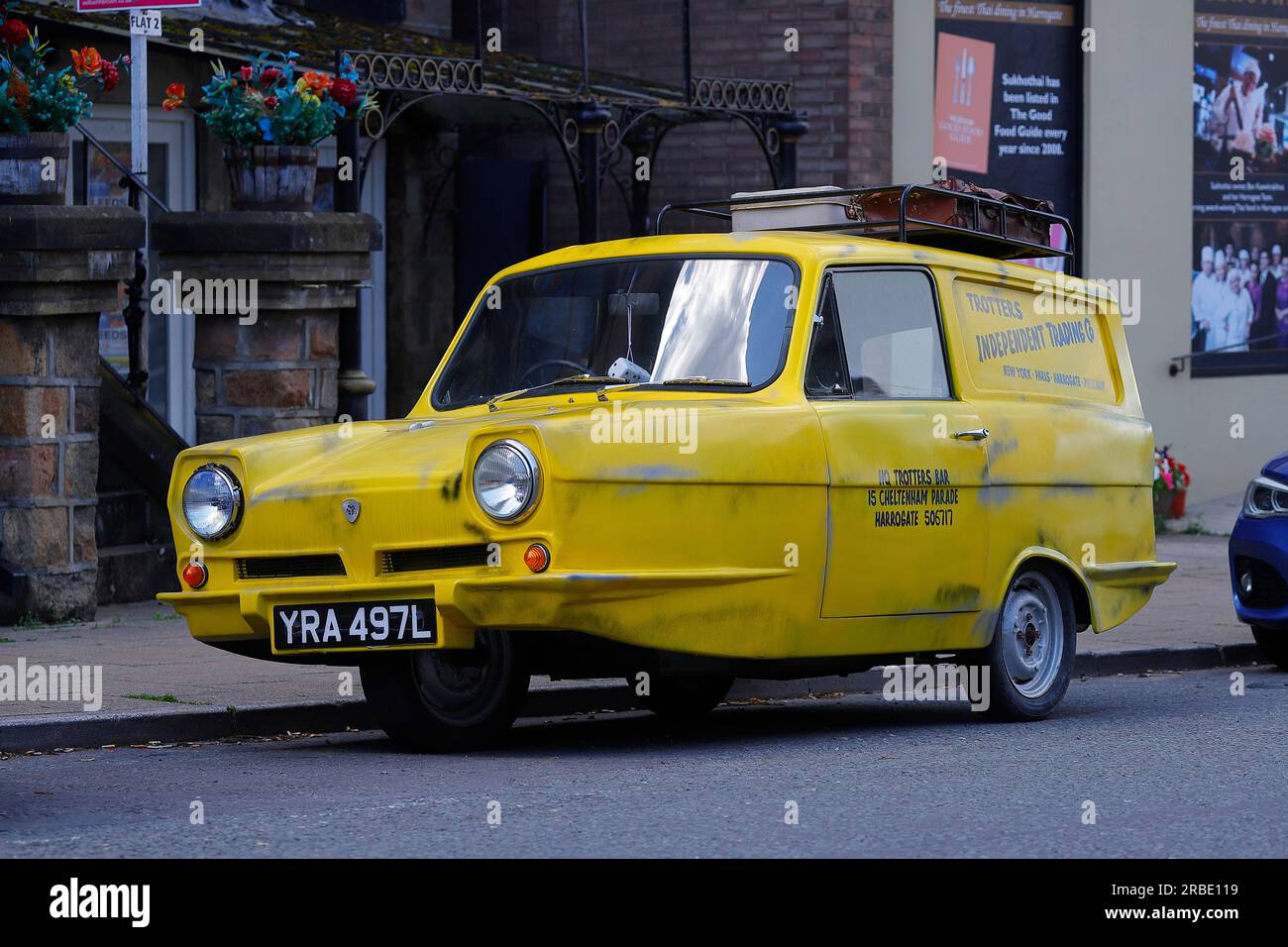 A replica of Del Boys Reliant Robin car from the tv series 'Only Fools ...