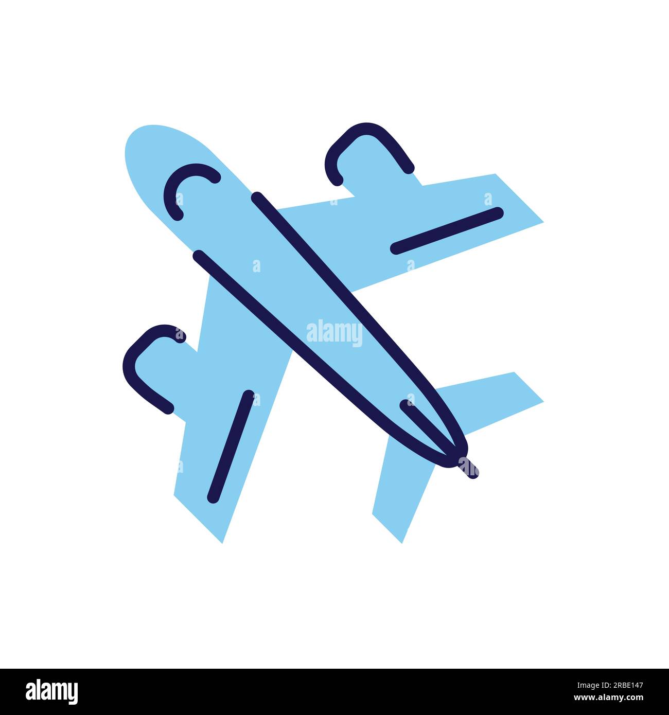 Airplane related vector icon. Plane sign. Isolated on white background ...