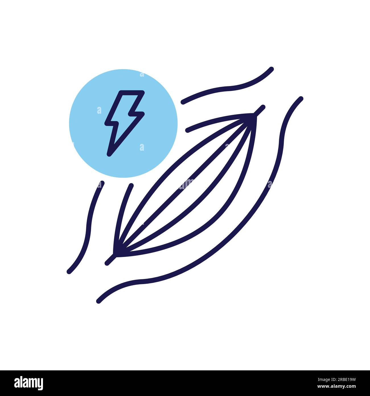 Muscle pain related vector icon. Muscle with lightning. Muscle pain ...