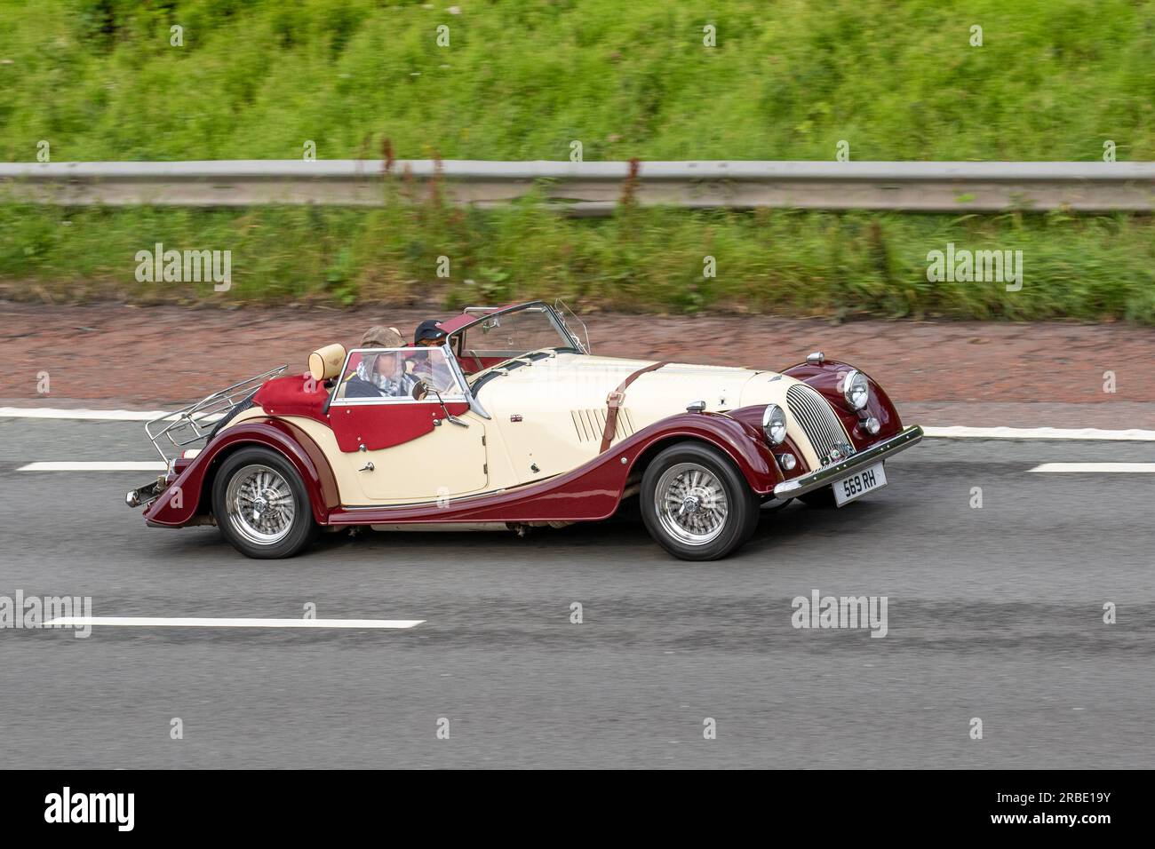 2015 Morgan Plus Four White Car Roadster PetroL 1999 cc travelling at ...