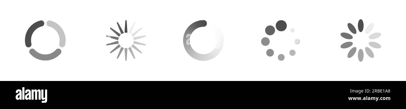Download sign set. Load icons set. Load system. Data load. Loading bar ...