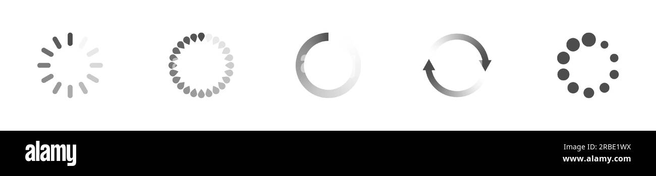 Download sign set. Load icons set. Load system. Data load. Loading bar ...