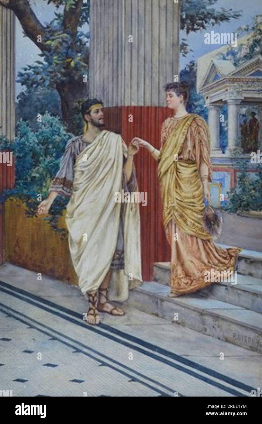 Scene of ancient Rome 1894 by Enrico Nardi Stock Photo - Alamy