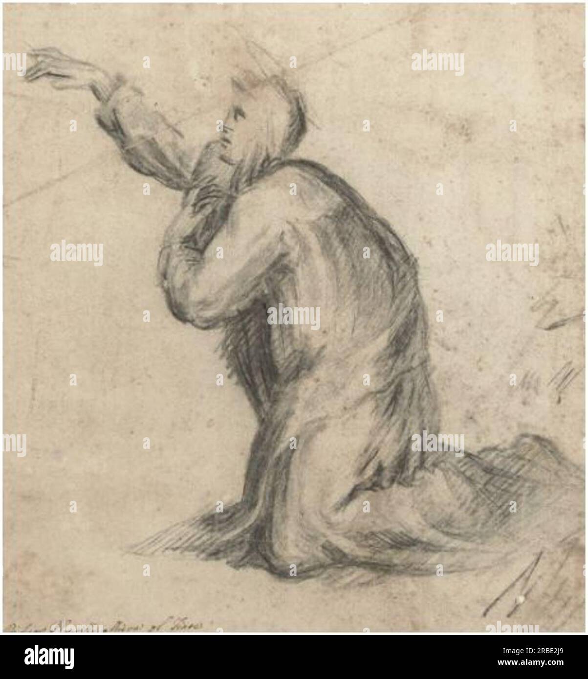 A kneeling saint in nun's robes by Plautilla Nelli Stock Photo - Alamy