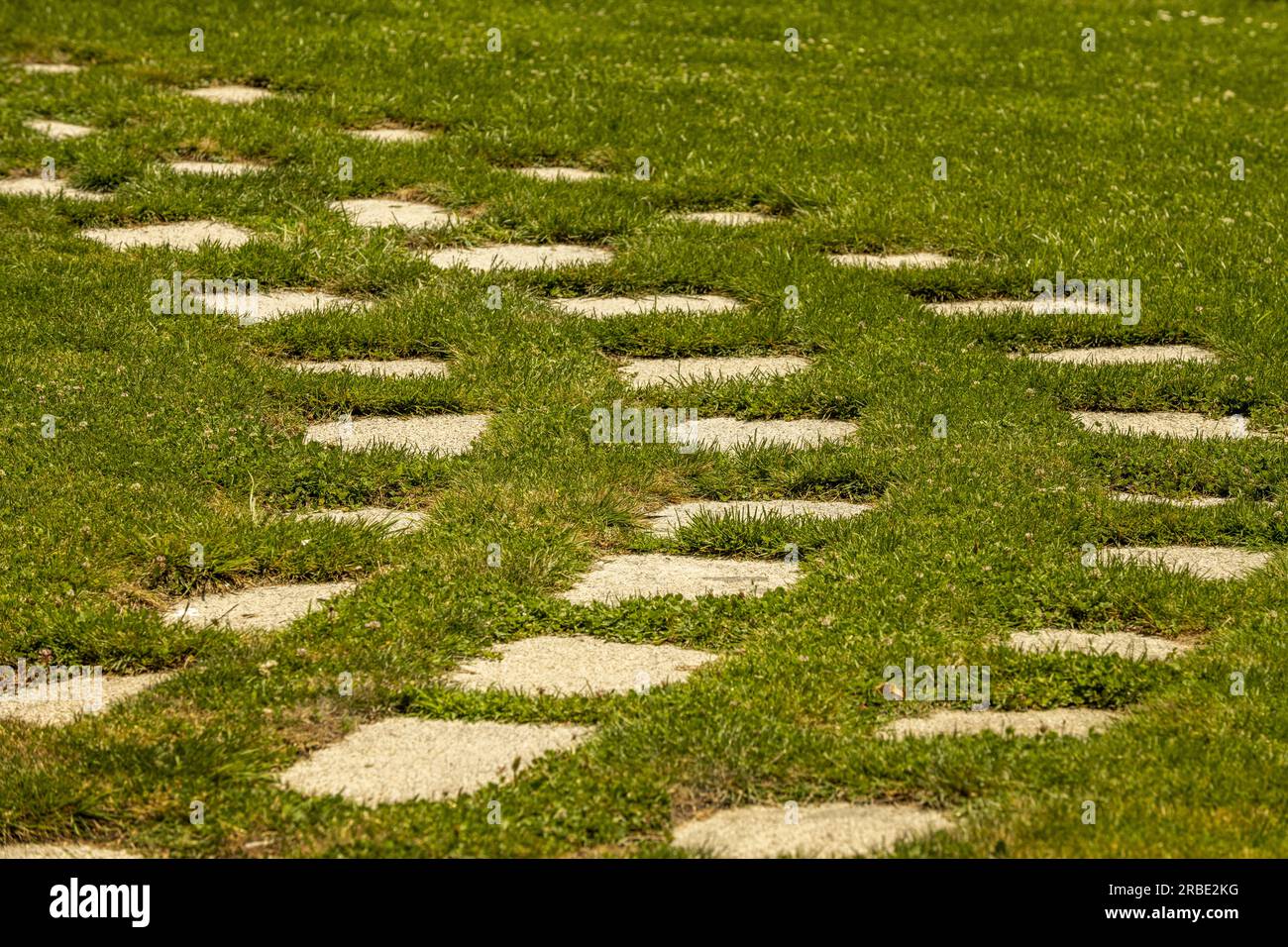Pathway by grassy field at park hi-res stock photography and images - Alamy
