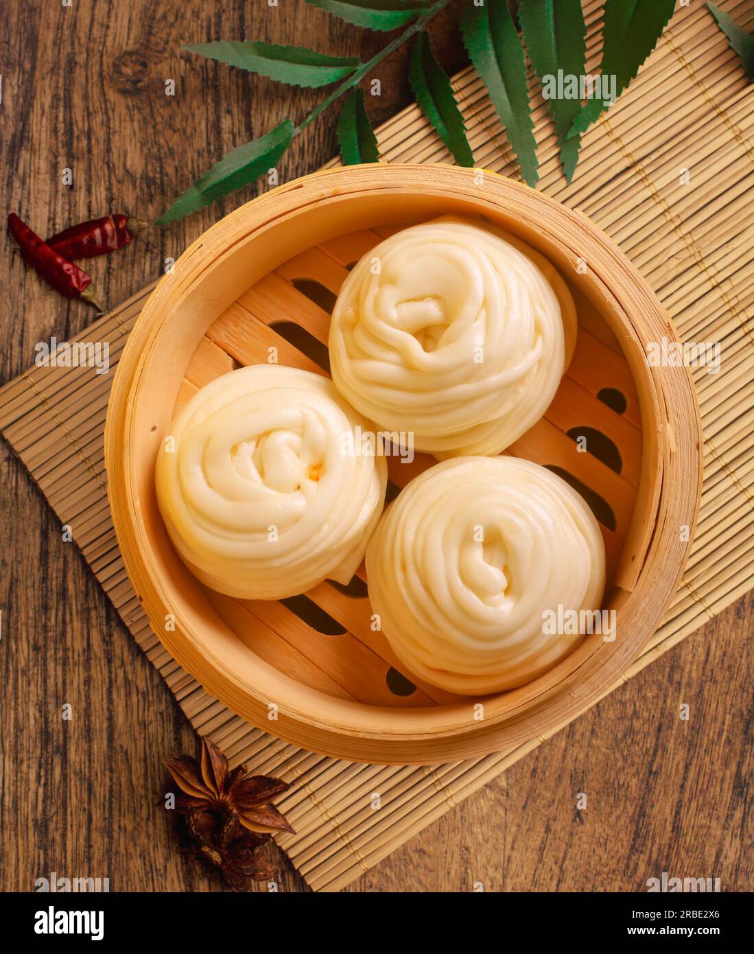 Steamed Roll, Steamed Twisted Roll Stock Photo - Alamy
