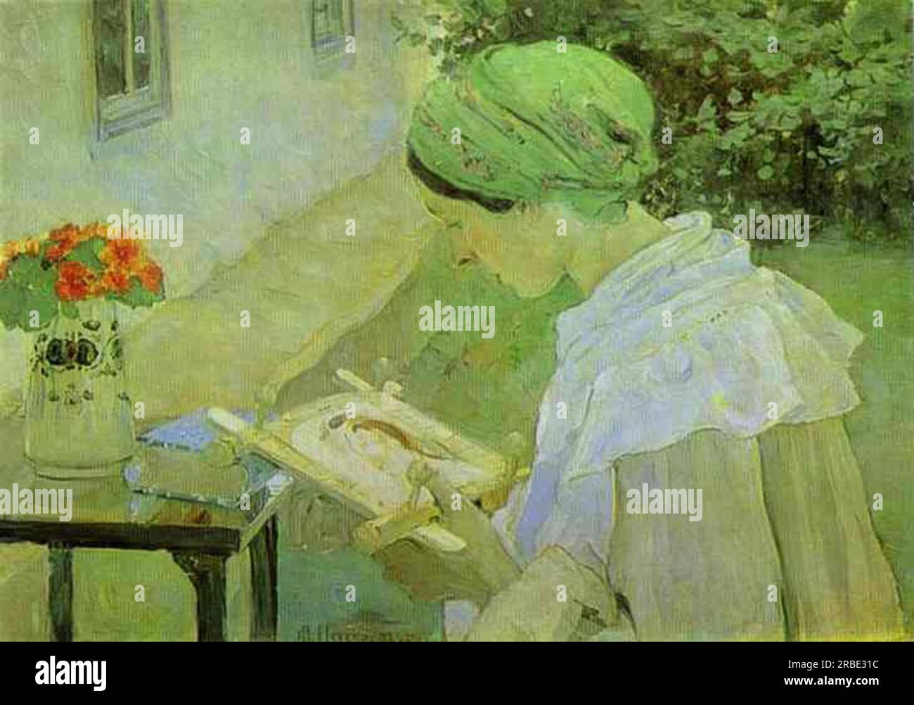 Portrait of Ekaterina Nesterova 1909 by Mikhail Nesterov Stock Photo ...