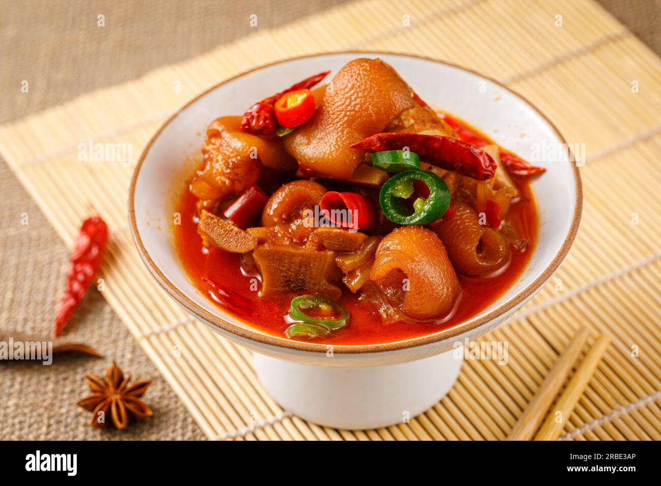 braised pig's trotters （Pork Hock，pig feet）with brown soya sauce Stock ...