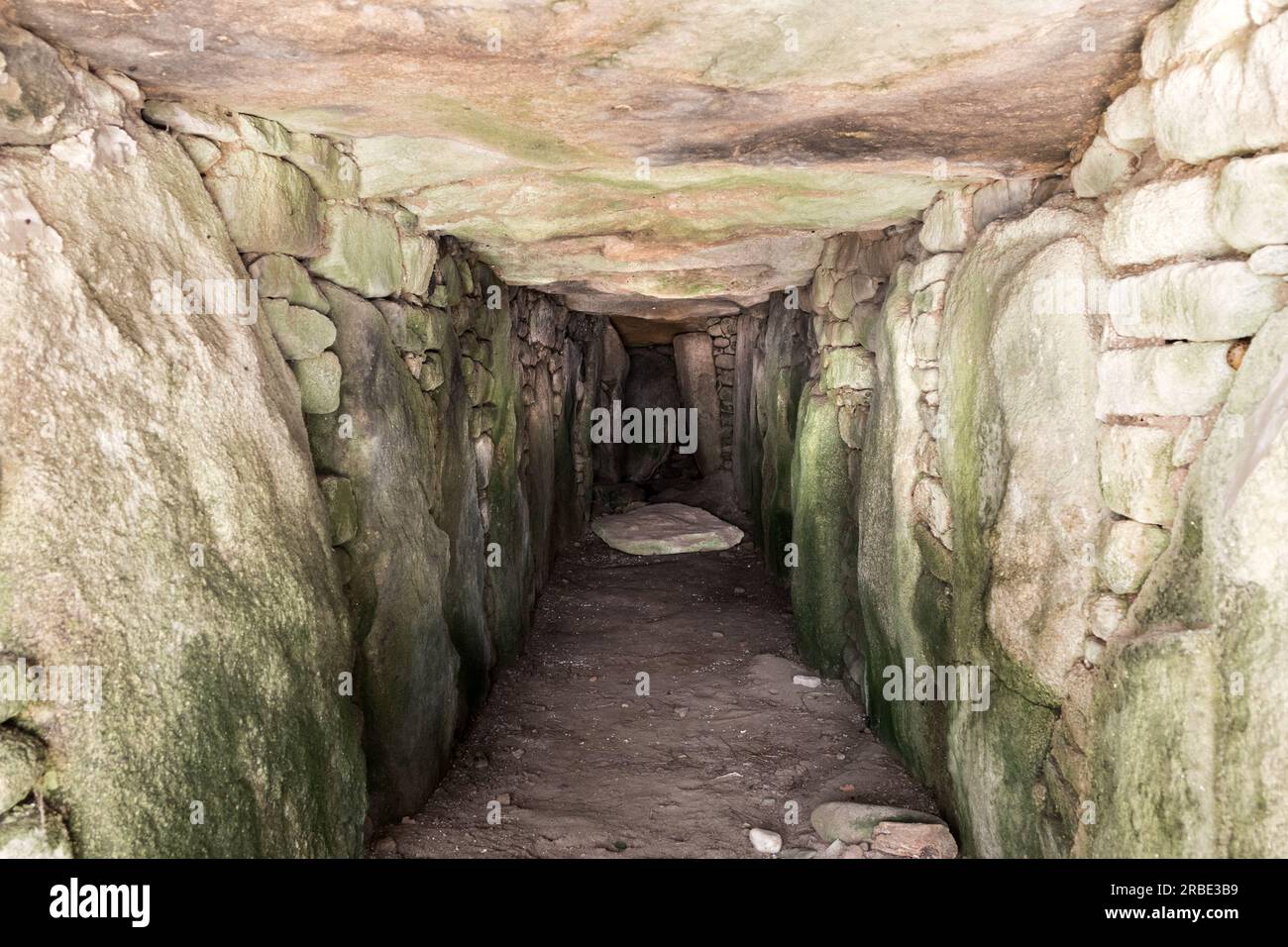 Interior View of the Prehistoric Dolmen of Goërem, Morbihan, Gavres ...