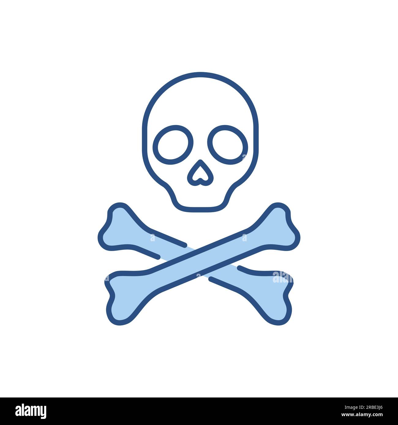 Skull and bones related vector icon. Symbol of death and pirates. Skull ...
