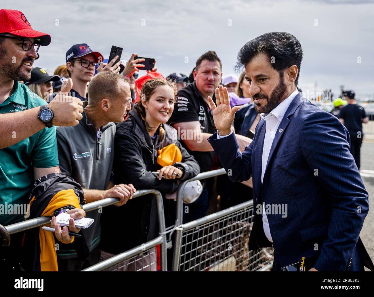 SILVERSTONE - FIA President Mohammed Ben Sulayem arrives ahead of the ...