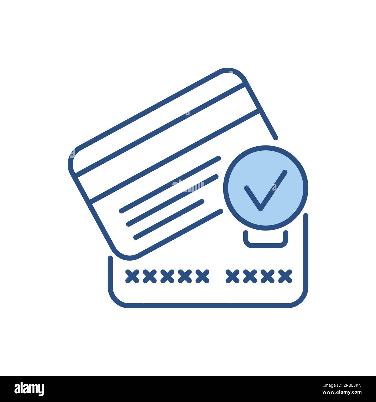 Credit card related vector icon. Credit cards with check mark sign ...